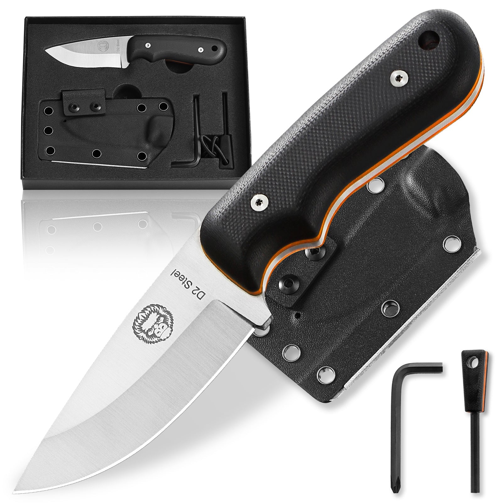 "THE REDLINE" FULL TANG SURVIVAL NECK KNIFE WITH G10 HANDLE – SCY-Dist.com