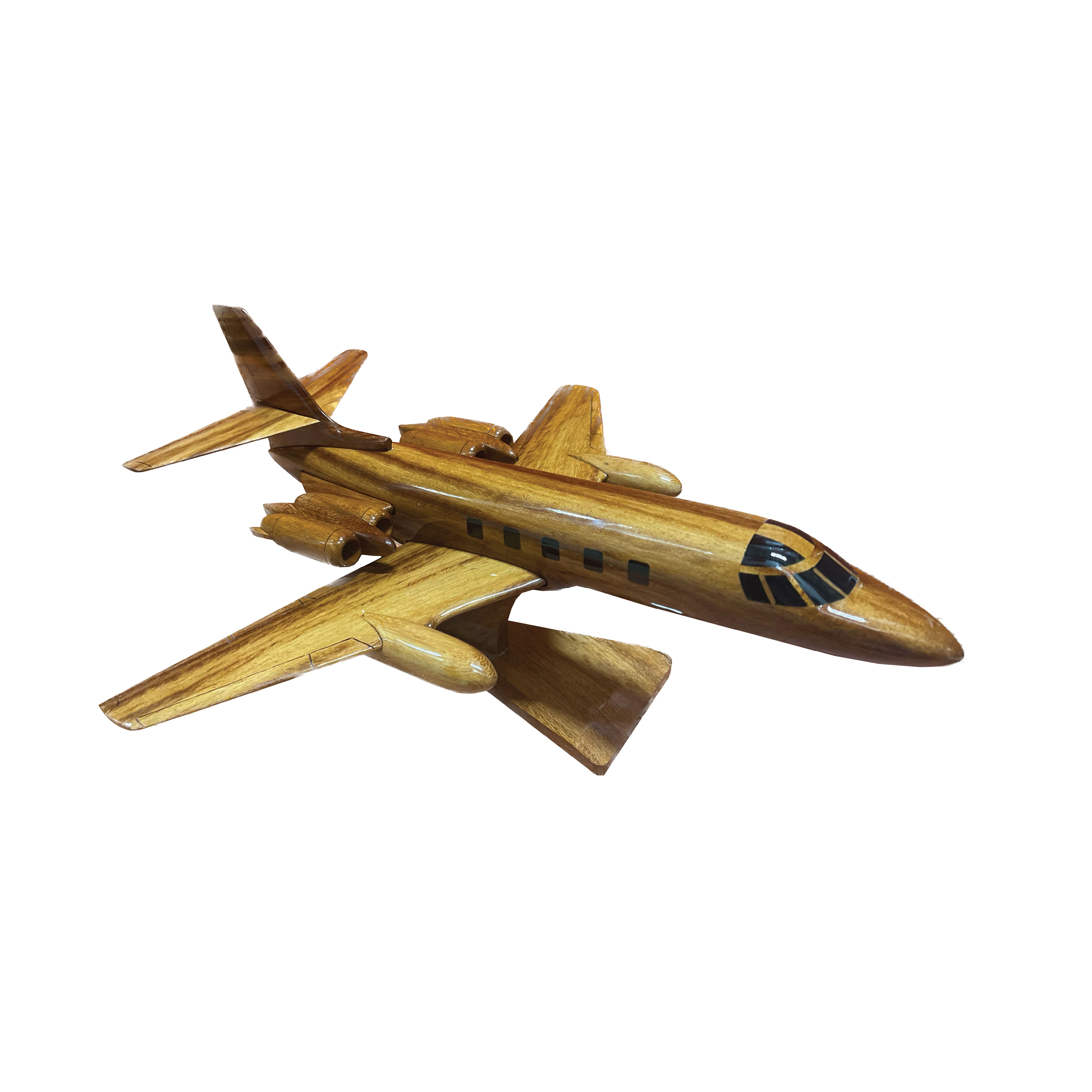 Lockheed Jetstar Mahogany Wood Desktop Airplane Model – SCY-Dist.com