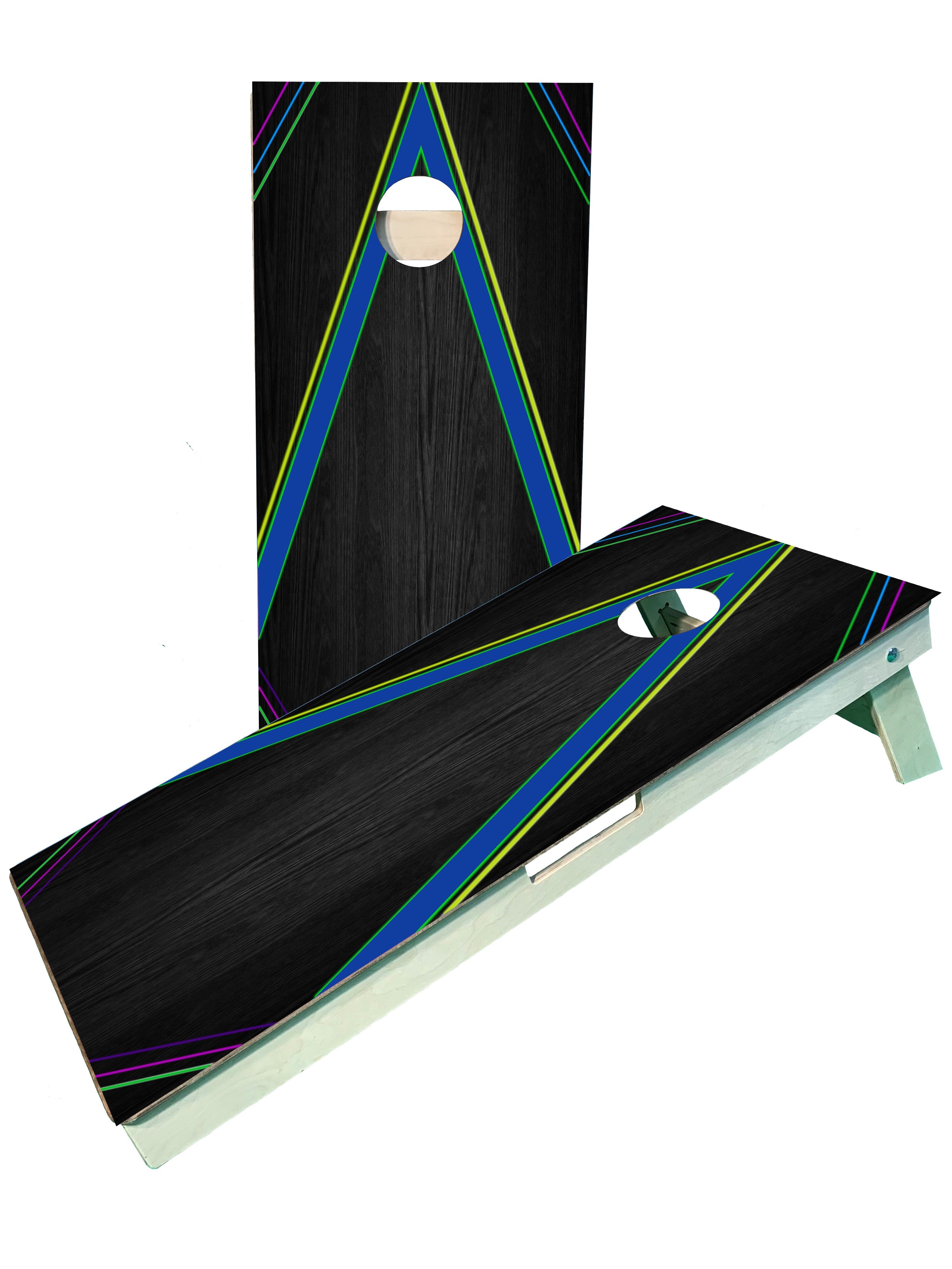 Multi Color Neon Striped Cornhole Boards – SCY-Dist.com